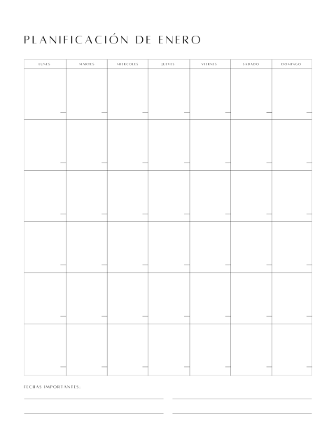 Planificador metas mensuales | Vida Imprimible