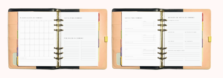 Planificador metas mensuales | Vida Imprimible