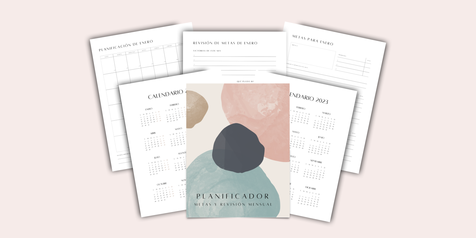 Planificador metas mensuales | Vida Imprimible