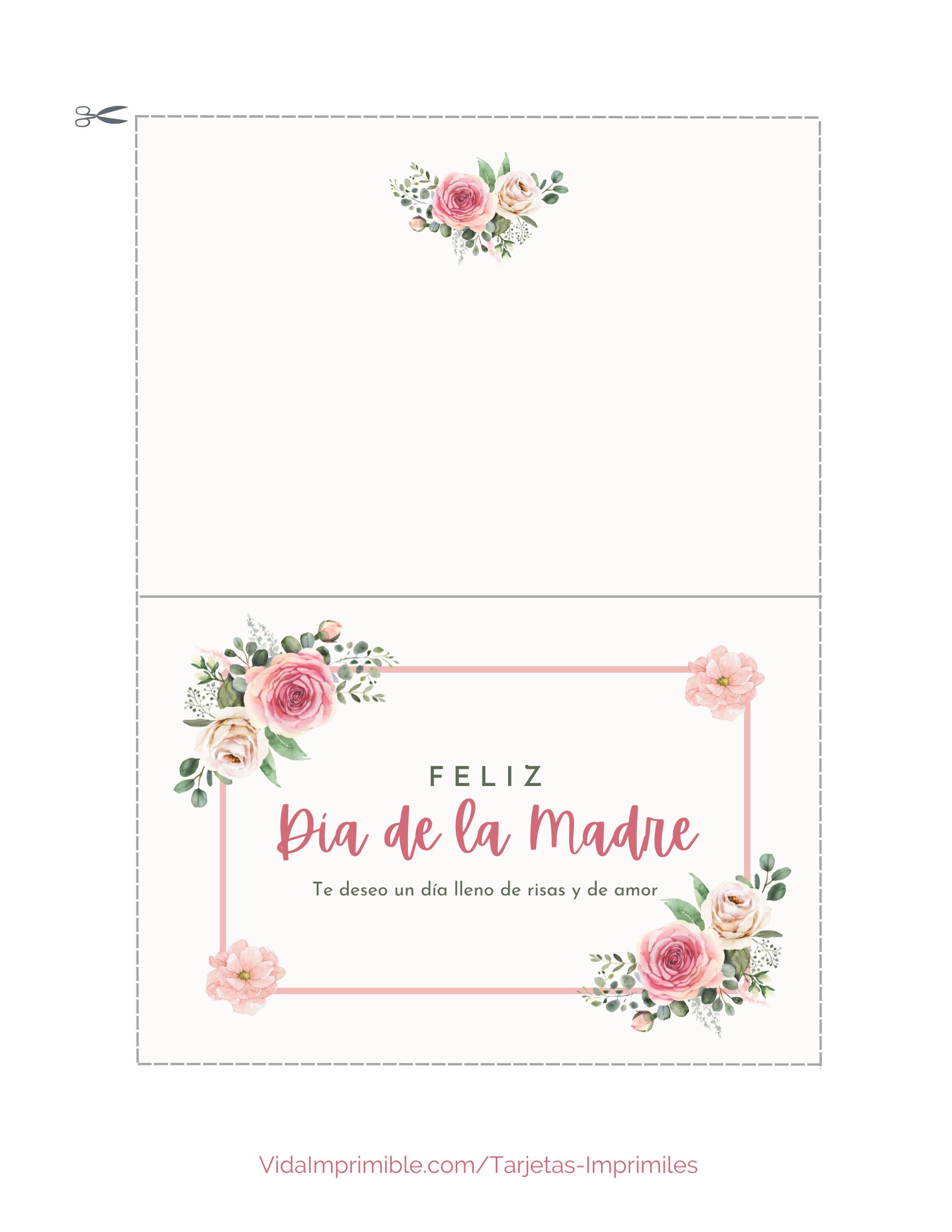 Tarjeta Imprimible Día De La Madre Vida Imprimible