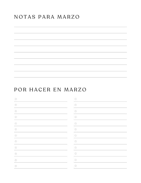 Planificador metas mensuales | Vida Imprimible