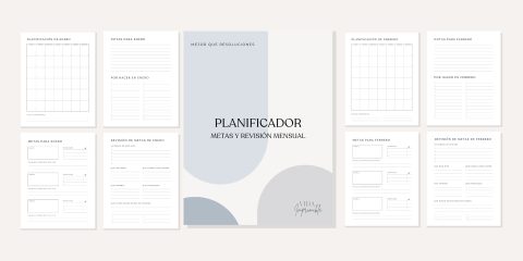Planificador metas mensuales | Vida Imprimible